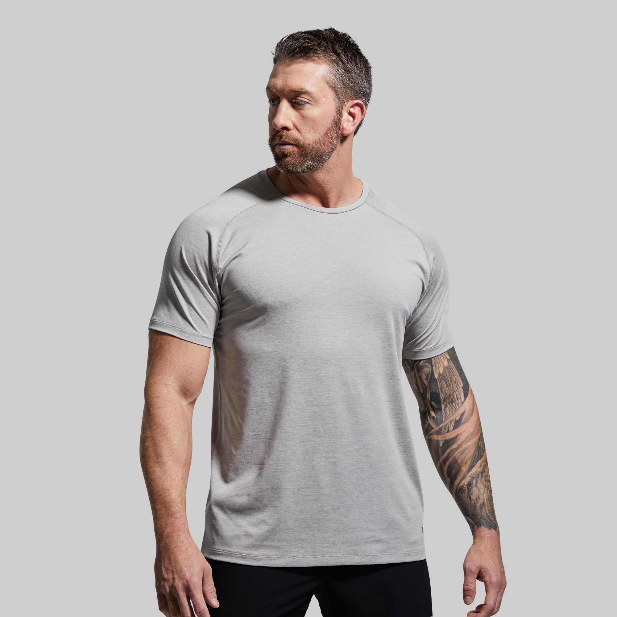 Training Tee (Atmosphere) | Gray Workout Shirt | Born Primitive – Born ...